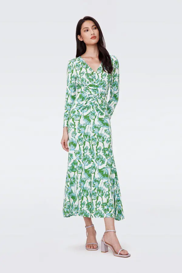 sachin and babi light blue dress Diane Von Furstenberg Timmy Dress In Natural - 60% Off
