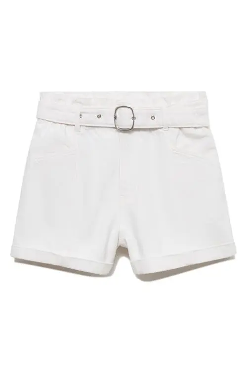Mango Belted Denim Shorts