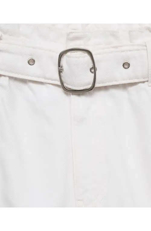 Mango Belted Denim Shorts