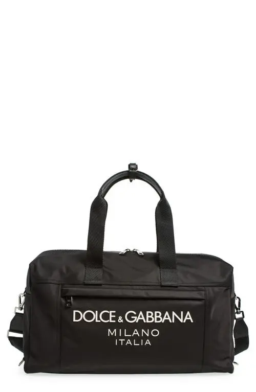 Dolce & Gabbana Logo Lettering Duffle Bag - 8b956 Nero/nero