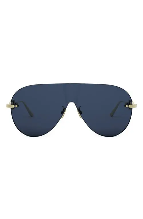 Dior Cd Chain M2u Rimless Pilot Sunglasses - Shiny Gold Dh/blue
