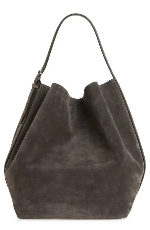 TOTEME Suede Hobo Bag - Granite