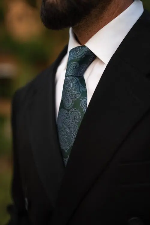 ELIZABETTA Cortina Extra Long Silk Jacquard Neck Tie - Bottle Green