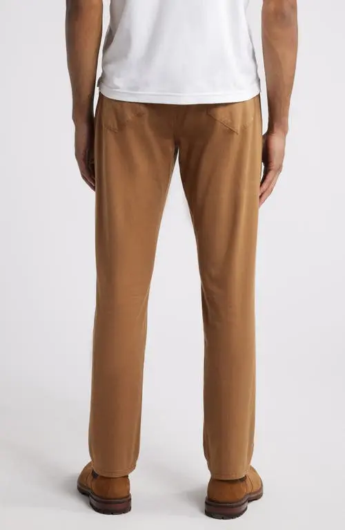Johnston & Murphy Straight Leg Stretch Pima Cotton Pants - Camel