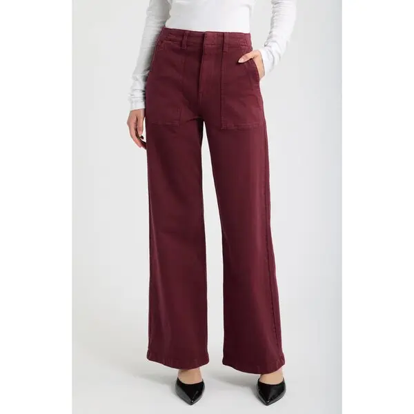 PISTOLA Nicole Wide Leg Pants - Cabernet