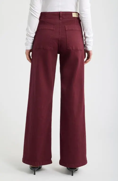 PISTOLA Nicole Wide Leg Pants - Cabernet