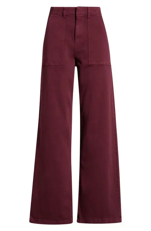 PISTOLA Nicole Wide Leg Pants - Cabernet
