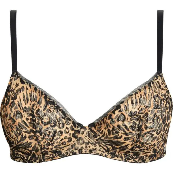 SAVAGE X FENTY Signature Script Lace Underwire Demi Bra - Caramel Beige Savage Instincts