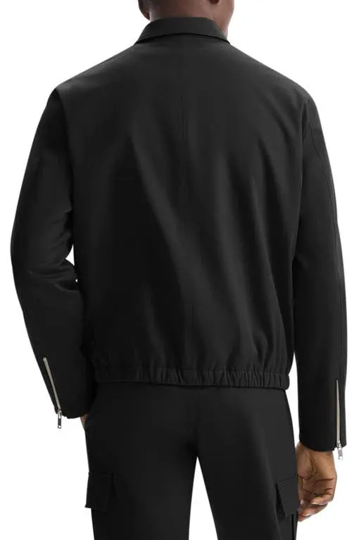 Theory Cotton Twill Bomber Jacket In Black - 50% Off | Editorialist