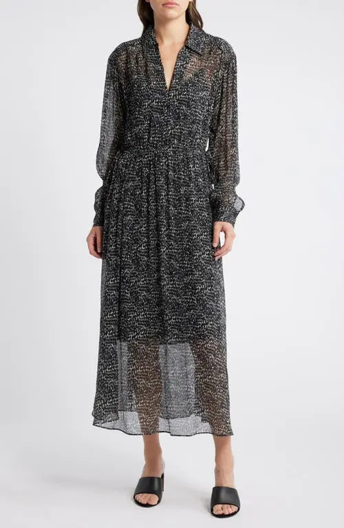 Rag & Bone Emmy Long Sleeve Silk Blend Dress In Black Multi - 35% Off |  Editorialist