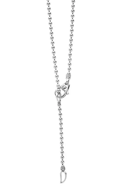 Lagos Caviar Spark Lightning Bolt Diamond Pendant Necklace