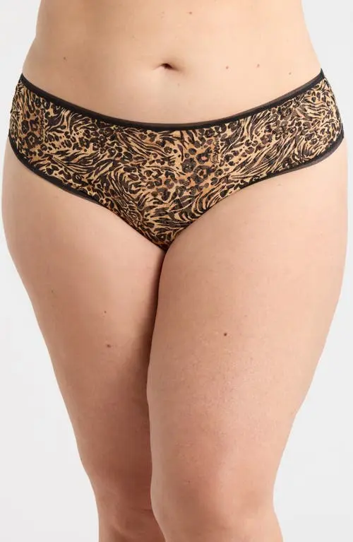 SAVAGE X FENTY Signature Script Cheeky Briefs - Caramel Beige Savage Instincts
