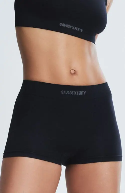 SAVAGE X FENTY Seamless Boyshorts - Black Caviar