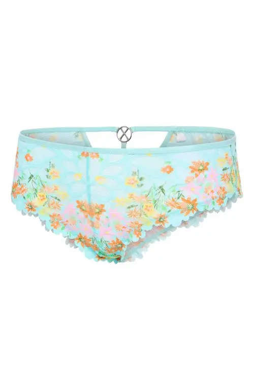 SAVAGE X FENTY Savage Not Sorry Lace Cheeky Panties - Splash Me Blue Feeling Floral