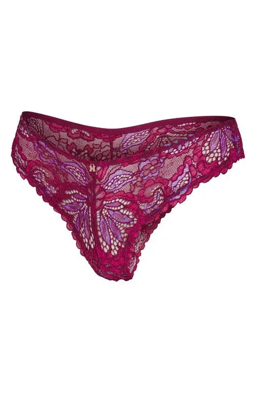 SAVAGE X FENTY Romantic Corded Lace Brazilian Panties - Sugarplum Passionfruit Purple