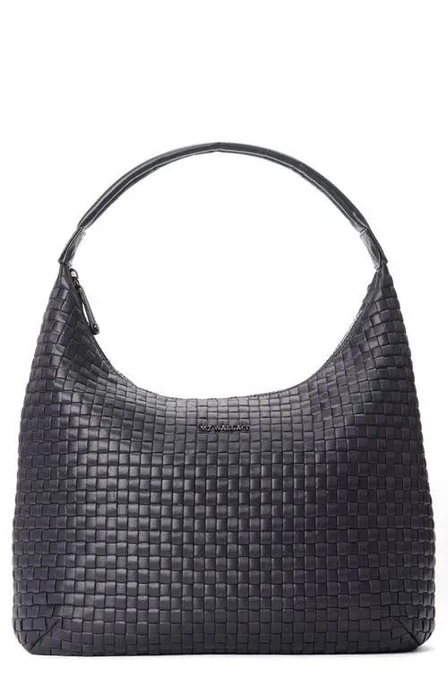 Mz Wallace Large Woven Shoulder Bag - Black