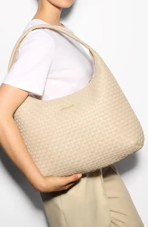 Mz Wallace Large Woven Shoulder Bag - Buff