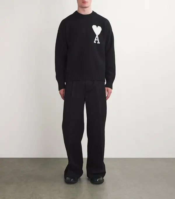 AMI Paris Virgin Wool Logo Sweater