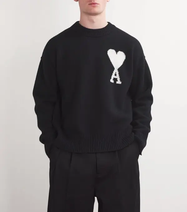 AMI Paris Virgin Wool Logo Sweater