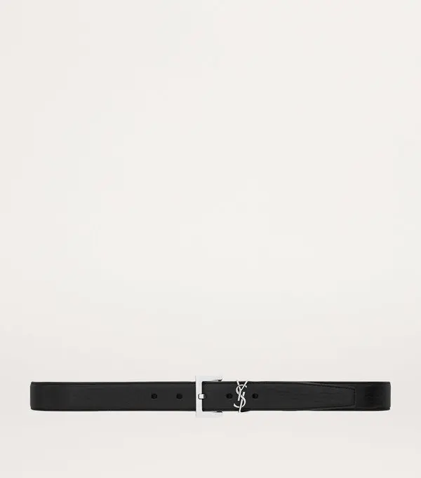 Saint Laurent Leather Logo Belt