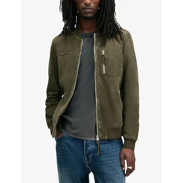 ALLSAINTS Kairo Regular-fit Zip-up Suede Bomber Jacket Xxl