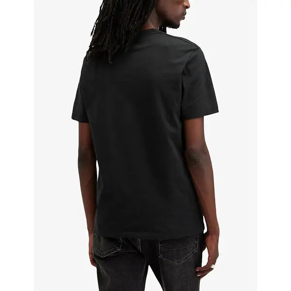 ALLSAINTS Brace Logo-embroidered Pack Of Three Cotton-jersey T-shirts - Black