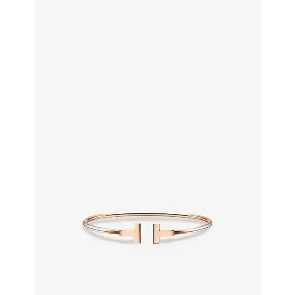Tiffany & Co. T 18ct Rose Gold Wire Bracelet - One-color