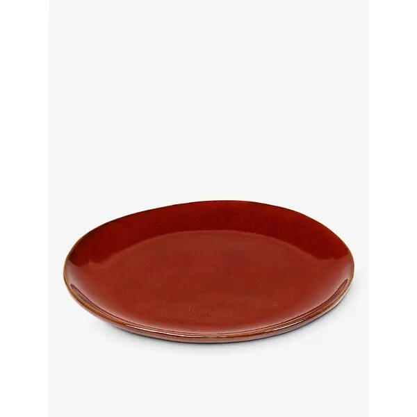 SERAX La Mère Irregular Small Stoneware Plate 18cm - Red