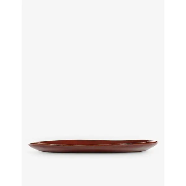 SERAX La Mère Irregular Small Stoneware Plate 18cm - Red
