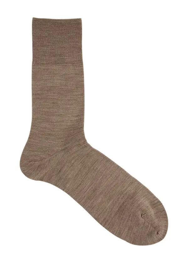 Falke Airport Wool-blend Socks - Beige