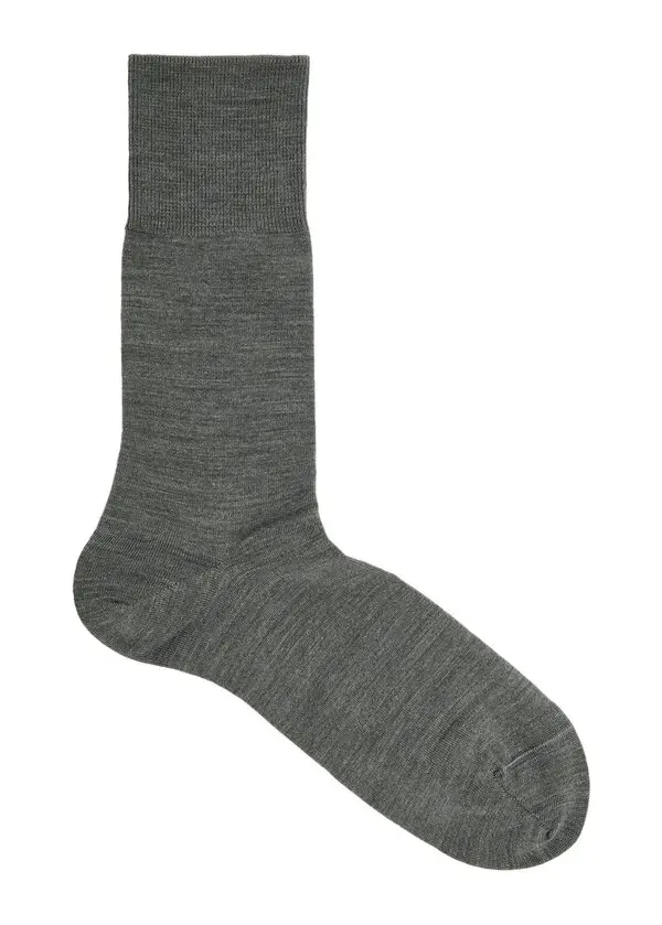 Falke Airport Wool-blend Socks - Grey