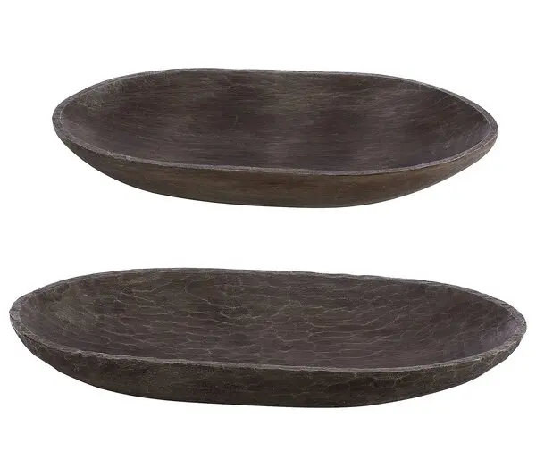 SAFAVIEH Trellen Set Of 2 Wood Decorative Bowl - One-color