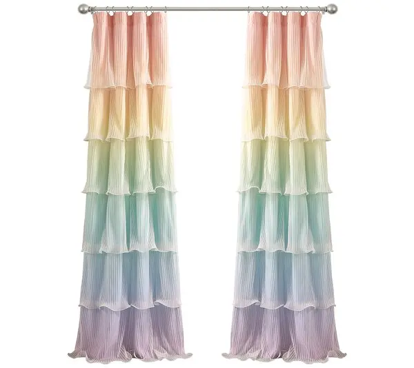 LUSH DECOR S/2 Rainbow Ombre Nerina Window Pane L - One-color
