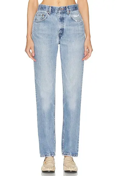 ALIGRACE High Rise Slim Straight Jeans