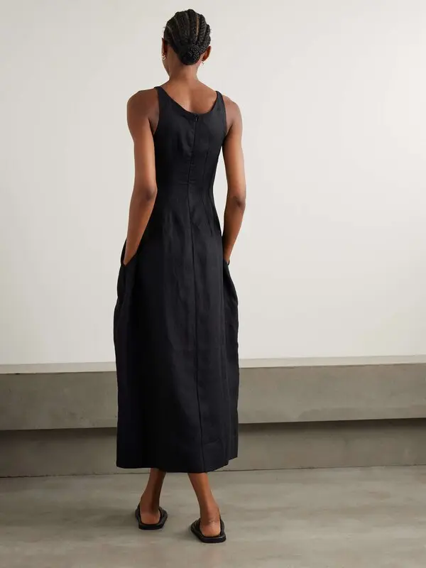 sanne midi dress black Sanne Black Dress  FRNCH.fr