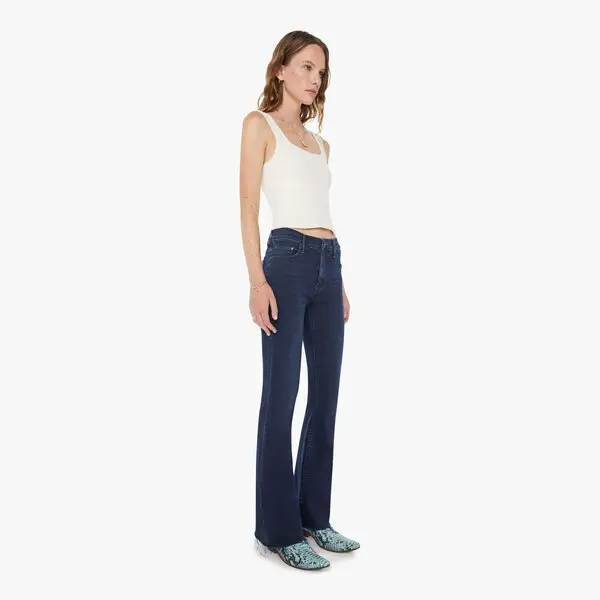 MOTHER The Weekender Fray Jeans - Blue