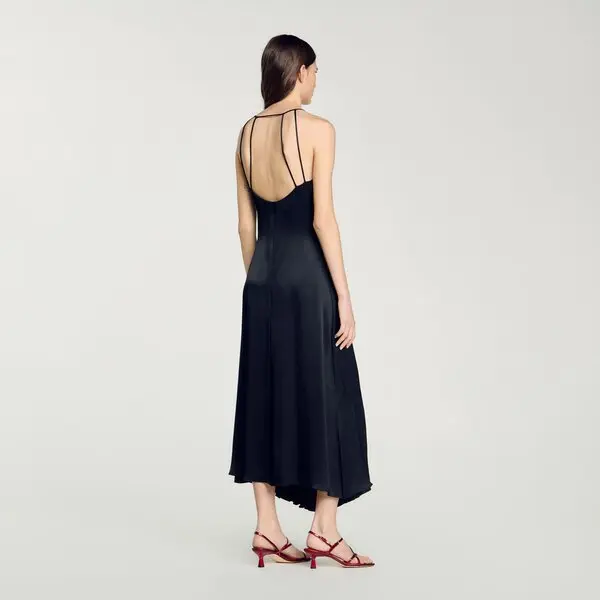 Sandro Satin-effect Maxi Dress
