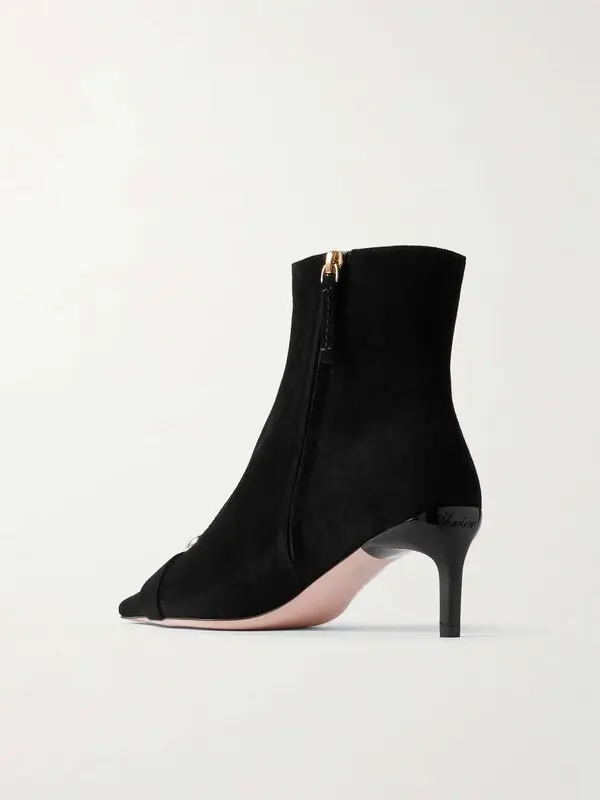 ROGER VIVIER Viv' Canard 55 Suede Ankle Boots