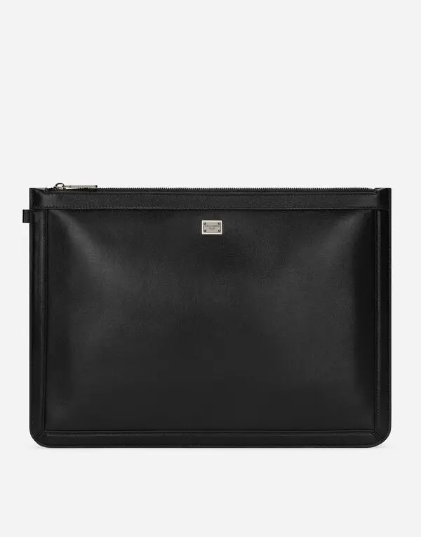Dolce & Gabbana Large Calfskin Pouch - Black