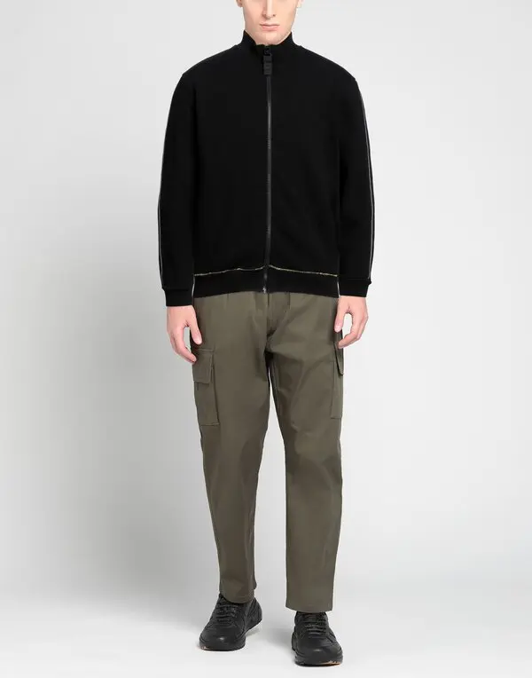 BIKKEMBERGS Cotton Elastane Fleece Sweatshirt With Stand Collar And Zipper Fastening