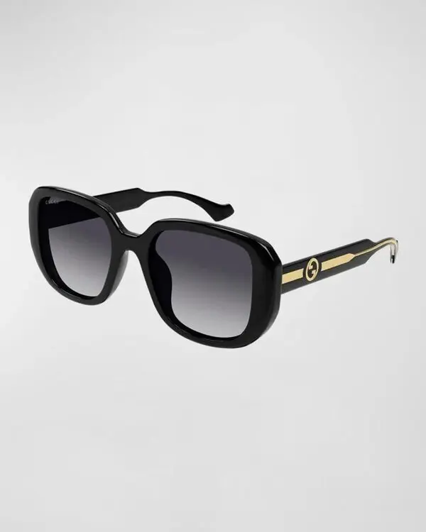Gucci La Piscine Square Sunglasses - Black