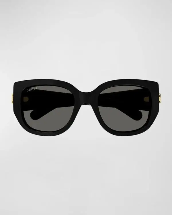 Gucci Gg Logo Cat-eye Sunglasses - Black