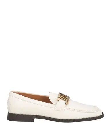 TOD'S Loafers In Calfskin With Metal Detail - White