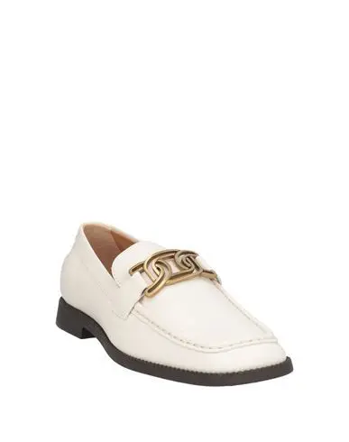 TOD'S Loafers In Calfskin With Metal Detail - White