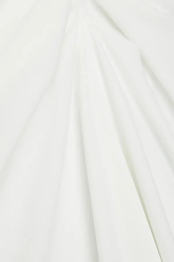 RHEA COSTA Draped Crepe Gown