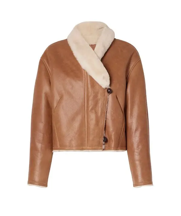Isabel Marant Étoile Eriana Cropped Shearling Jacket