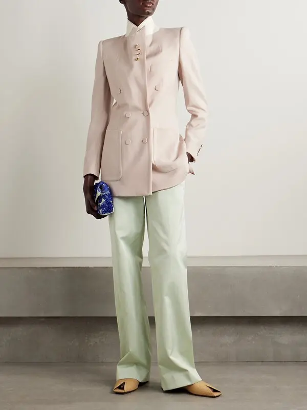 Dries Van Noten Satin Straight-leg Pants