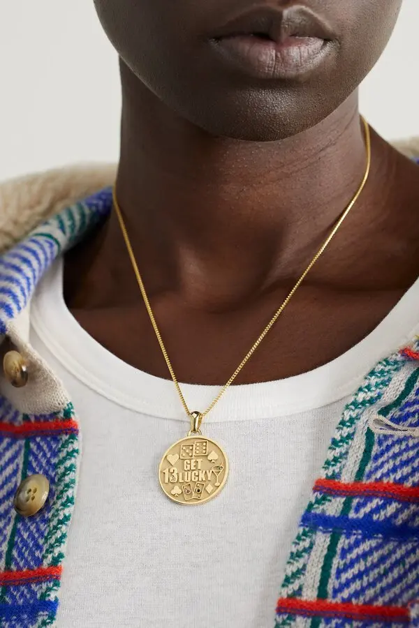 Established Get Lucky 18-karat Multi-stone Pendant Necklace