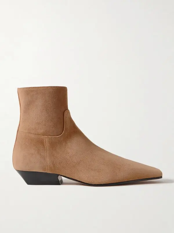 Khaite Marfa Suede Ankle Boots - Brown