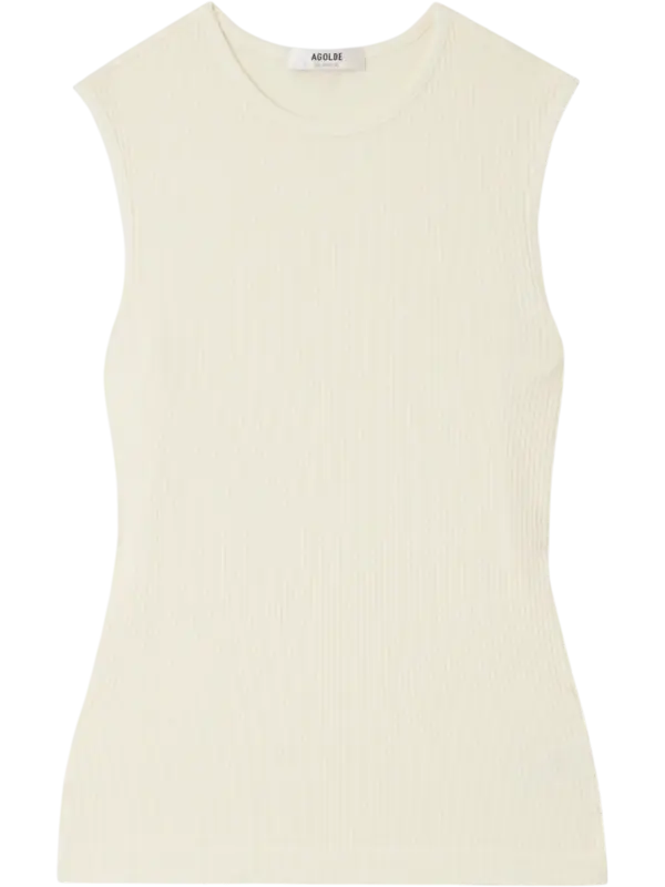 AGOLDE Binx Ribbed Tank - Ecru